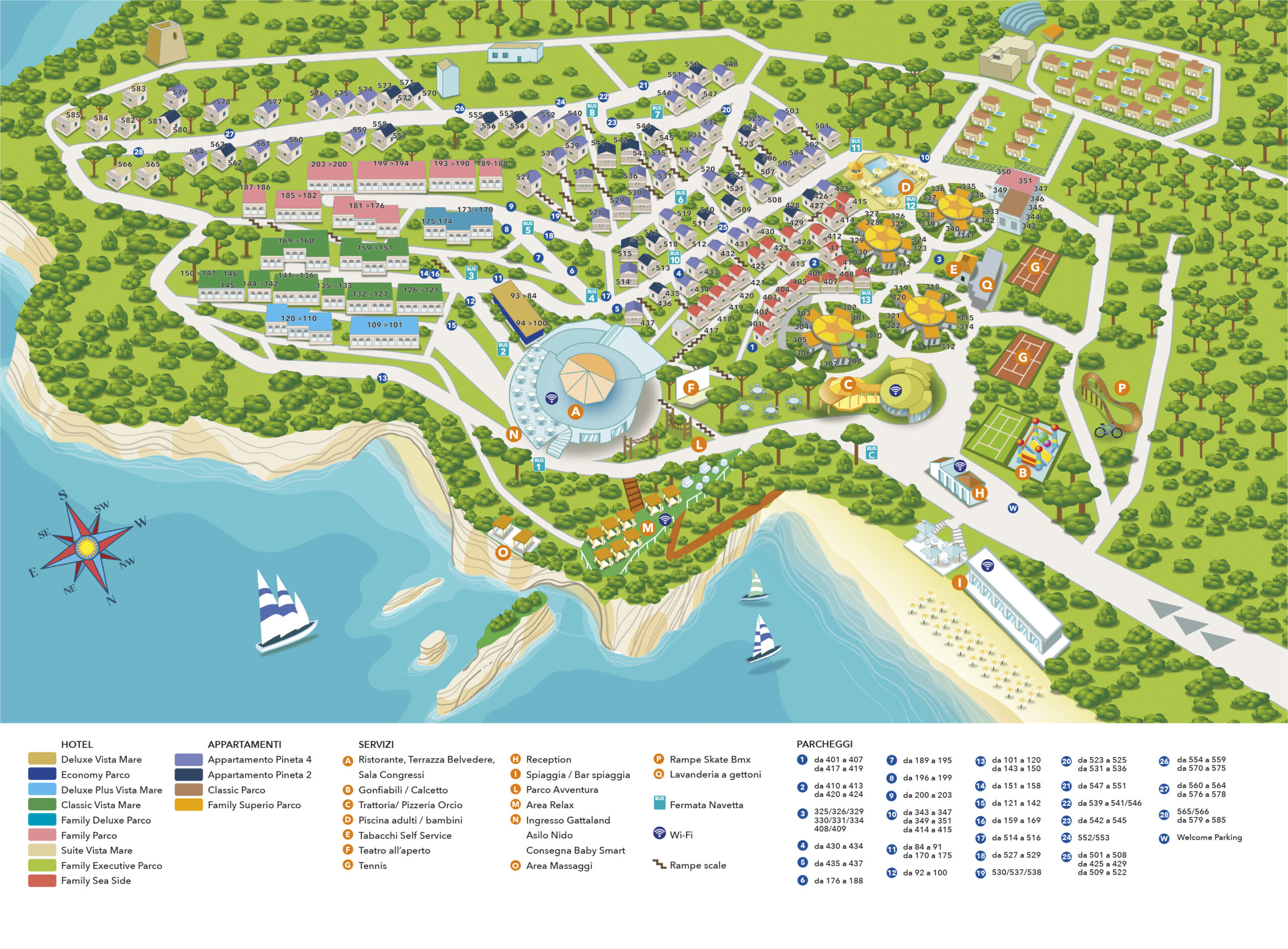 The Gattarella map | Gattarella Family Resort